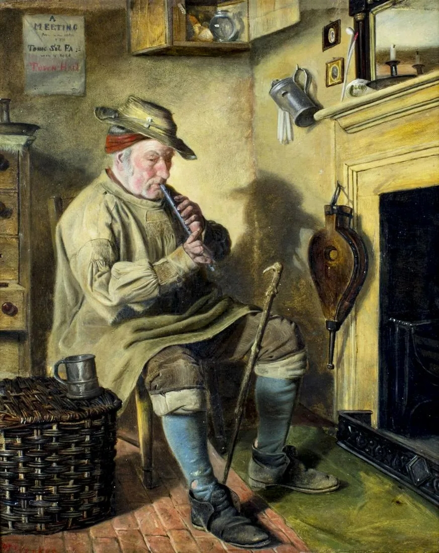Herbert William Weekes | Man Playing Pipe | MutualArt