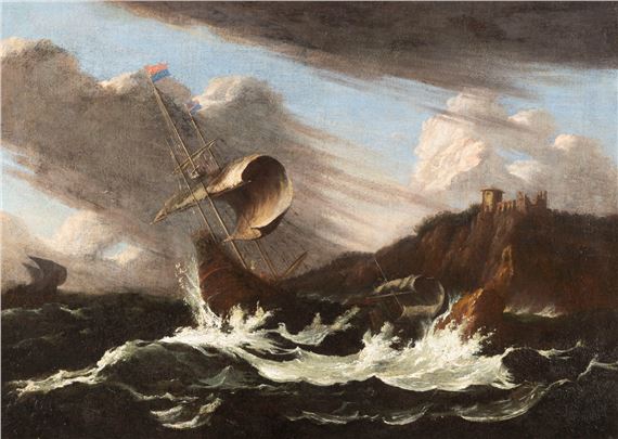 Antonio Maria‏ Marini | SHIPWRECK ON A STORMY COAST | MutualArt