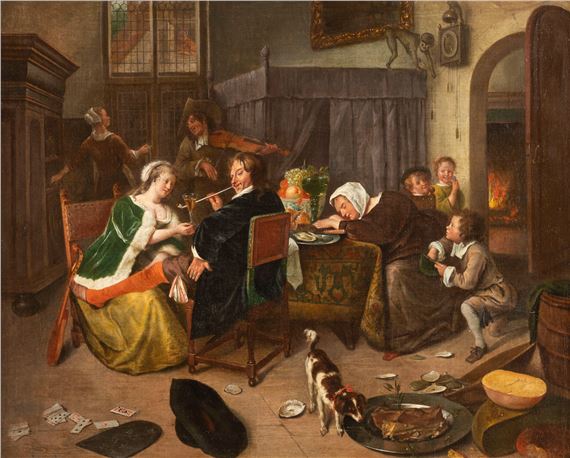 Jan Steen | THE UNTIDY HOUSEHOLD | MutualArt