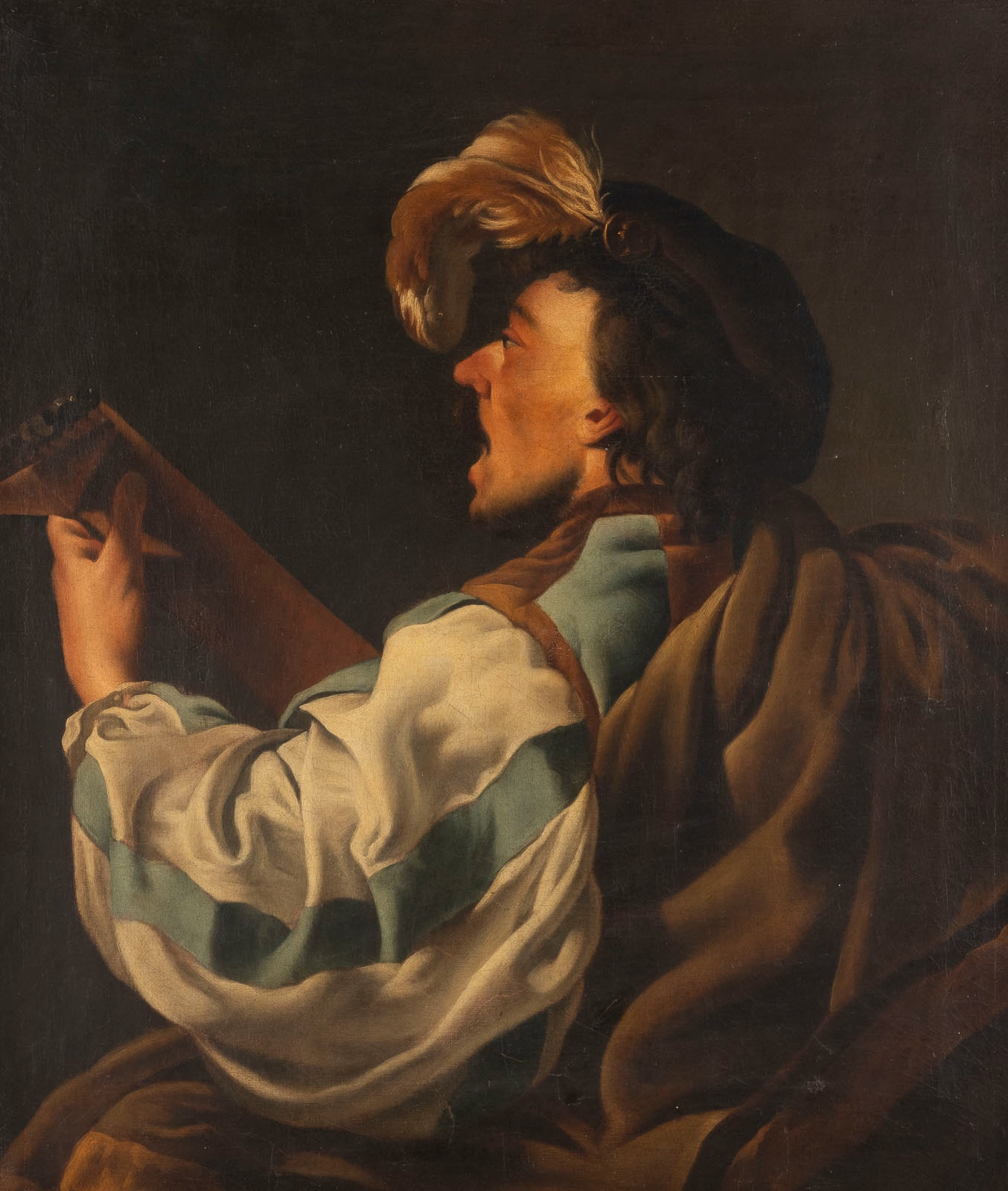 Hendrick Terbrugghen | LUTE PLAYER IN LOST PROFILE FROM THE COLLECTION ...
