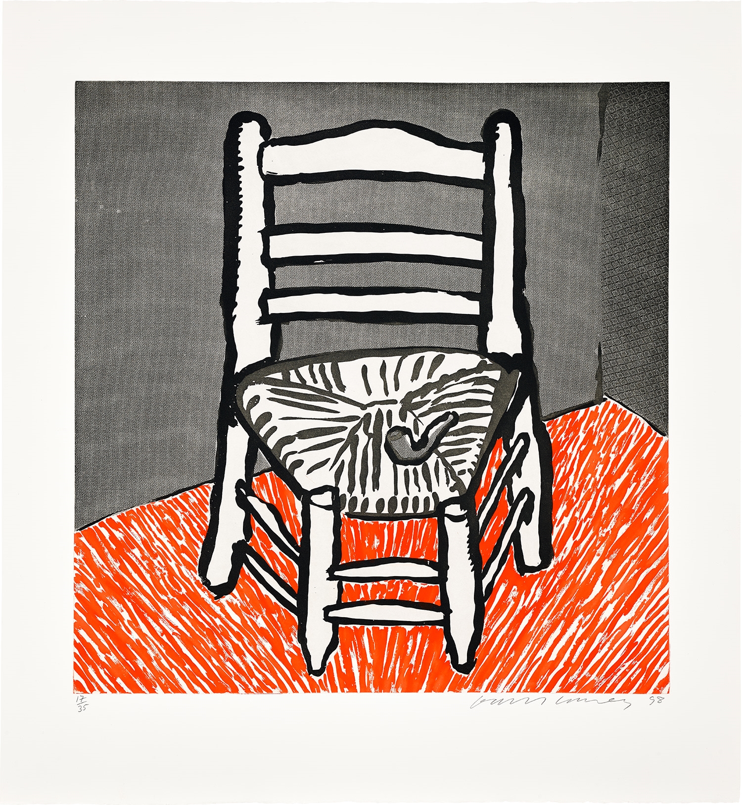 David Hockney | Van Gogh Chair (White) (1998) | MutualArt