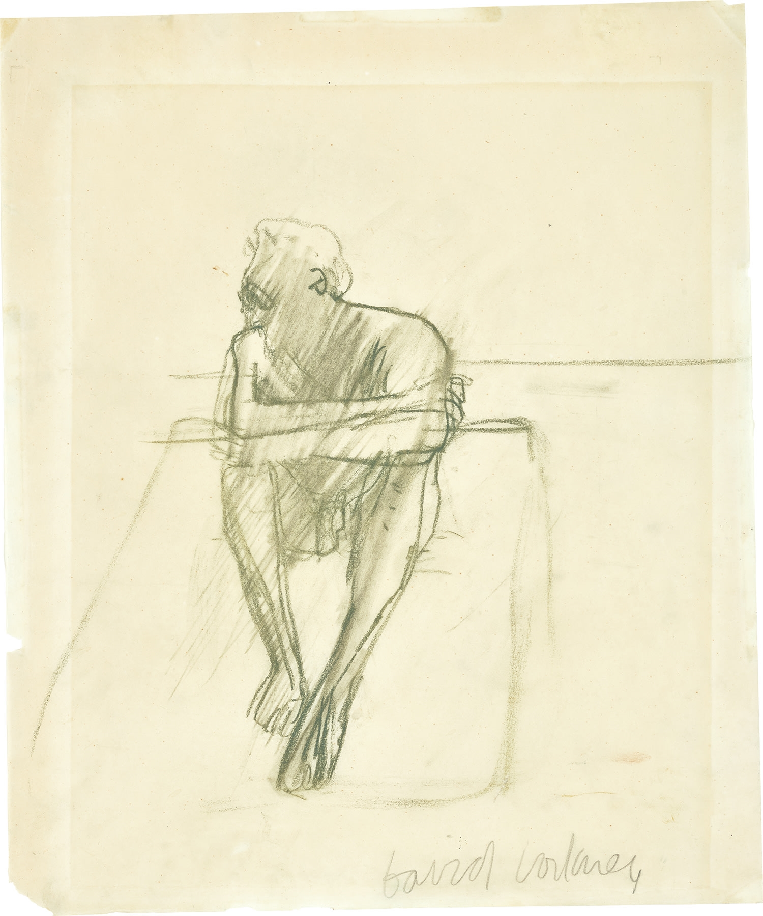 David Hockney | Portrait of Quentin Crisp (Life Drawing at RCA) (Circa ...