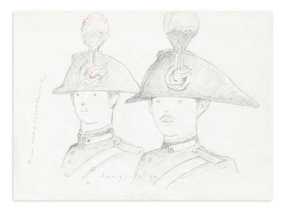 Enrico Longfils | Primo studio di carabiniere (1990) | MutualArt