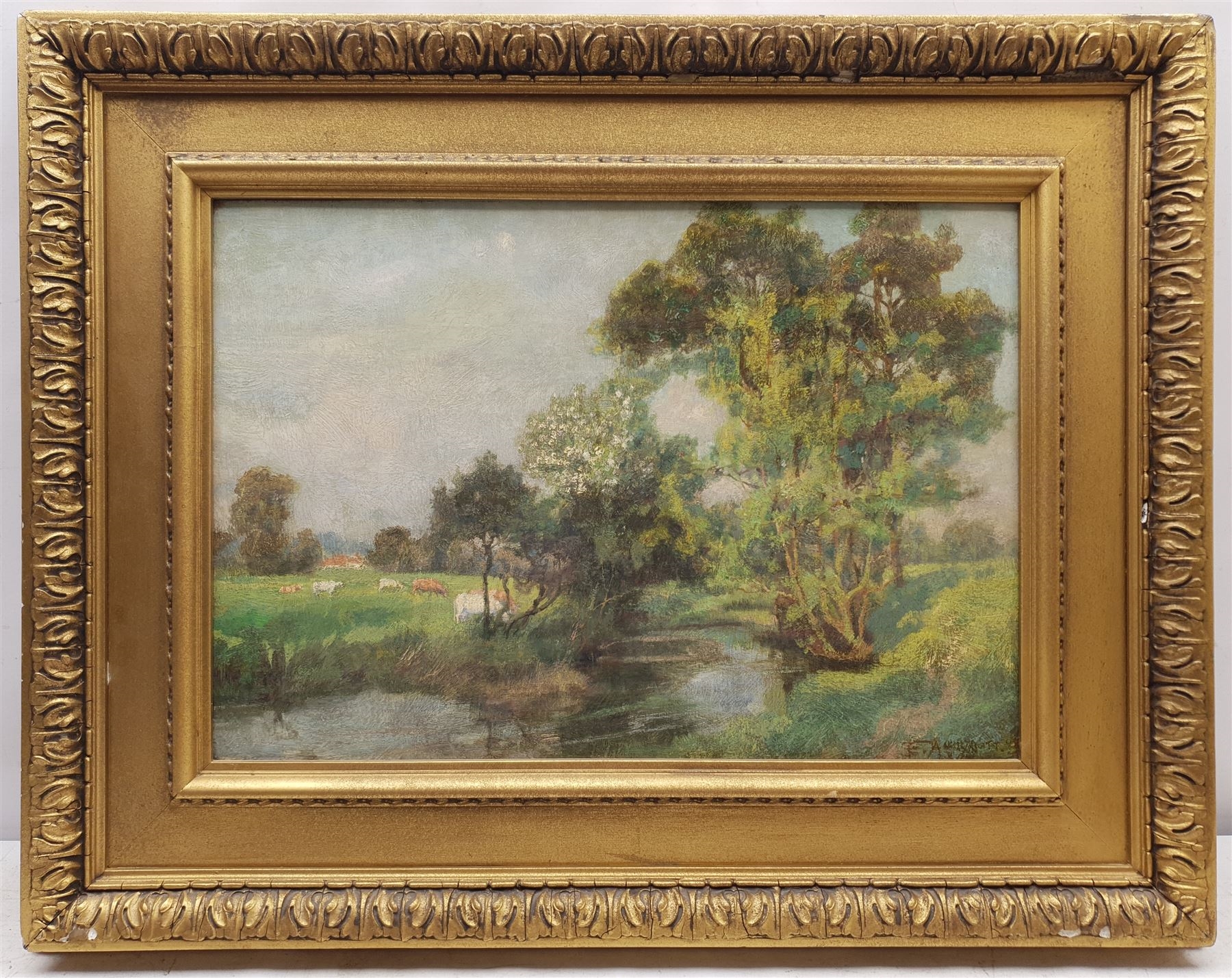 Frederick Marriott | 'La Riviere Dordogne' - Cattle Watering | MutualArt