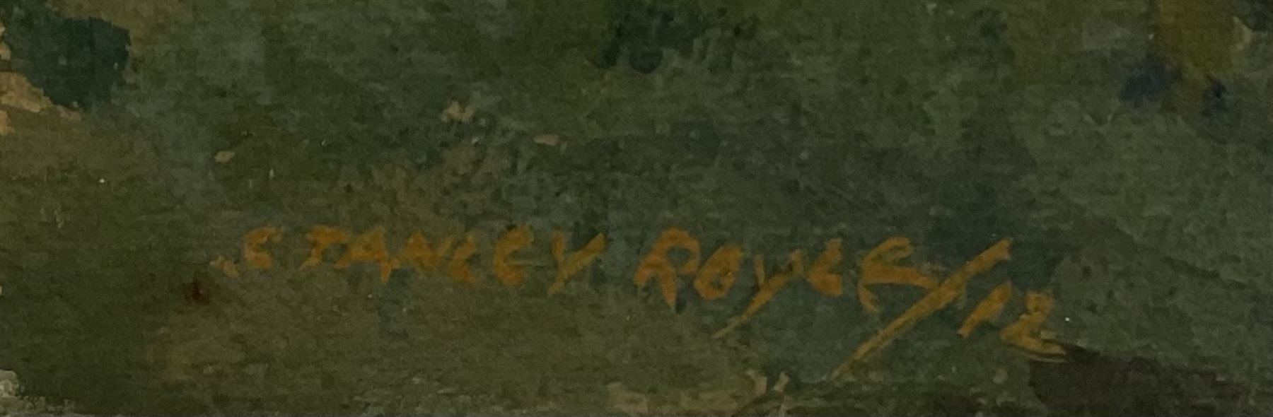 Stanley Royle | Herding Sheep through a Gateway (1912) | MutualArt