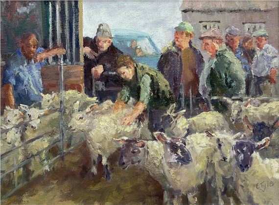 Catherine Tyler | ‘Sheep Sale Malton’ | MutualArt