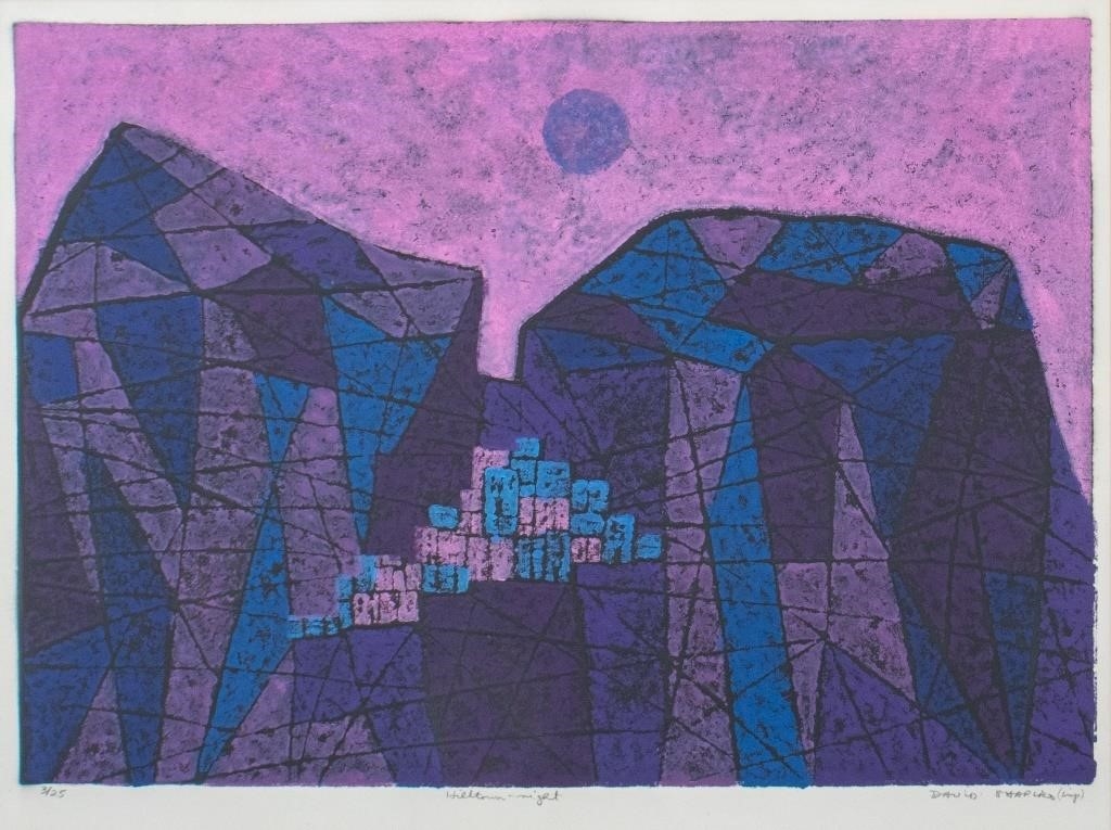 David Shapiro | Hill Town Night | MutualArt