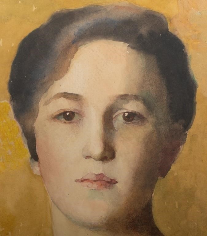 Alphaeus Philemon Cole | Portrait of a woman wrapped in a white shawl ...