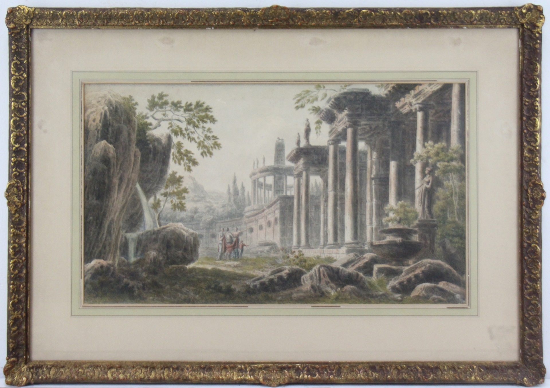 Jean Henry Alexandre Pernet | Capriccio of Classical Ruins and an ...