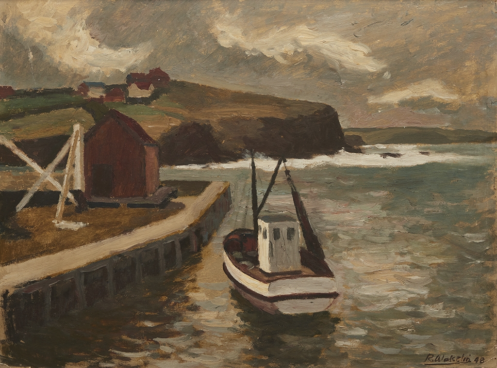 Roland Wakelin | Boat in the Harbour (1948) | MutualArt