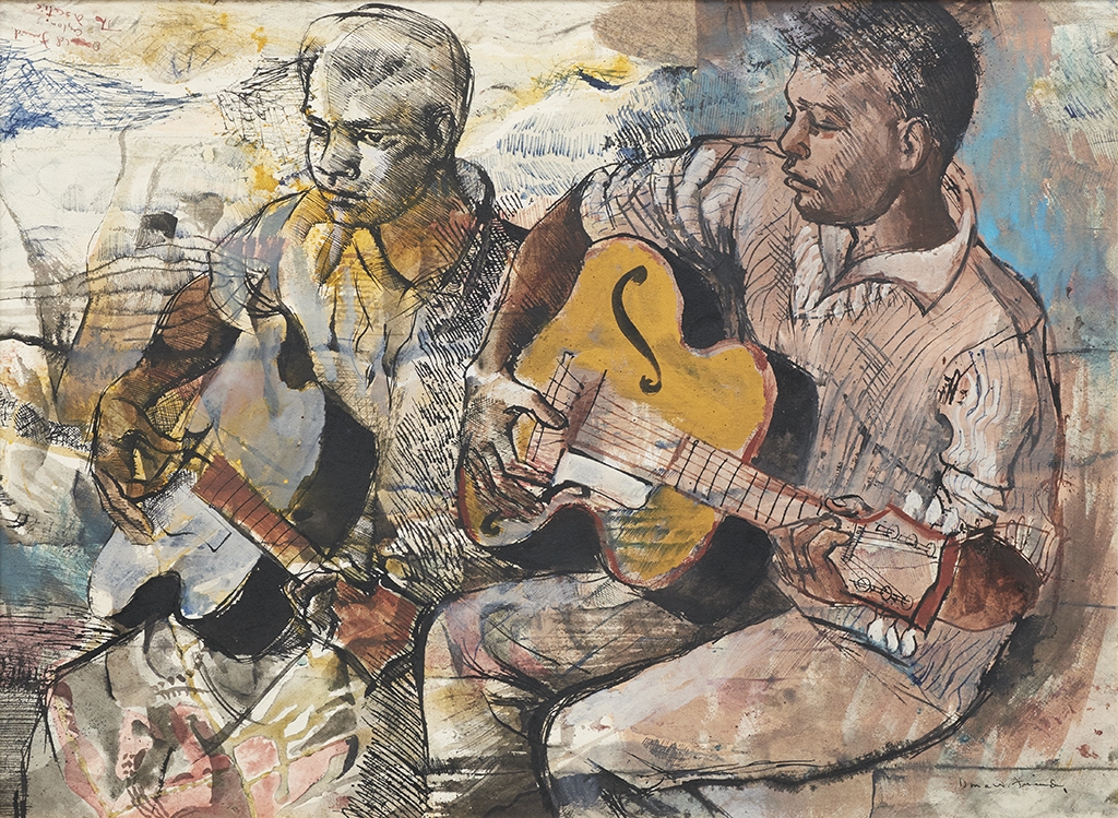 Donald Friend | The Guitar Players | MutualArt