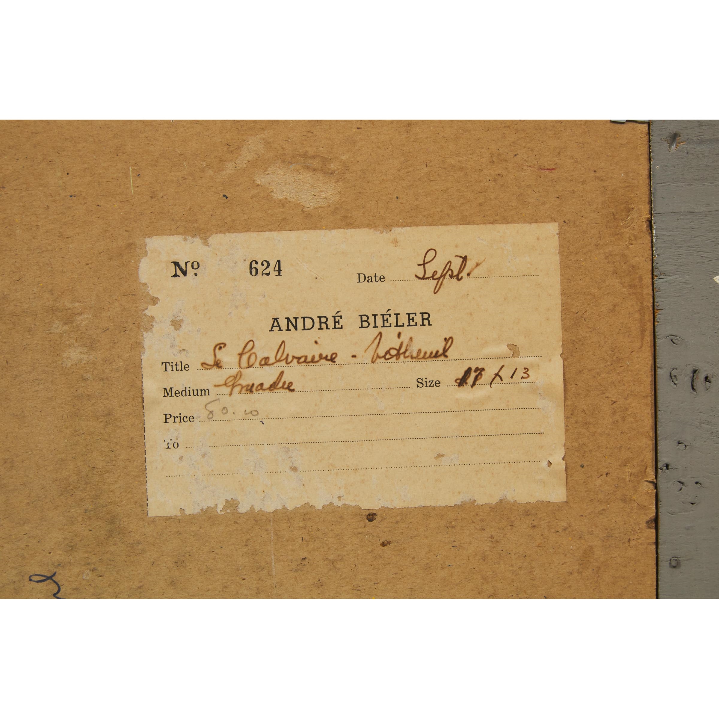 André Charles Biéler | LE CALVAIRE | MutualArt