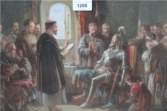 George Cattermole | Henry VIII seated in an interior with attendants ...