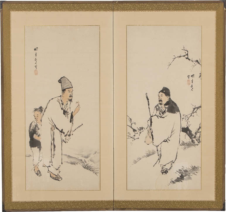 Kansetsu Hashimoto | Picking chrysanthemum under eastern eaves and ...