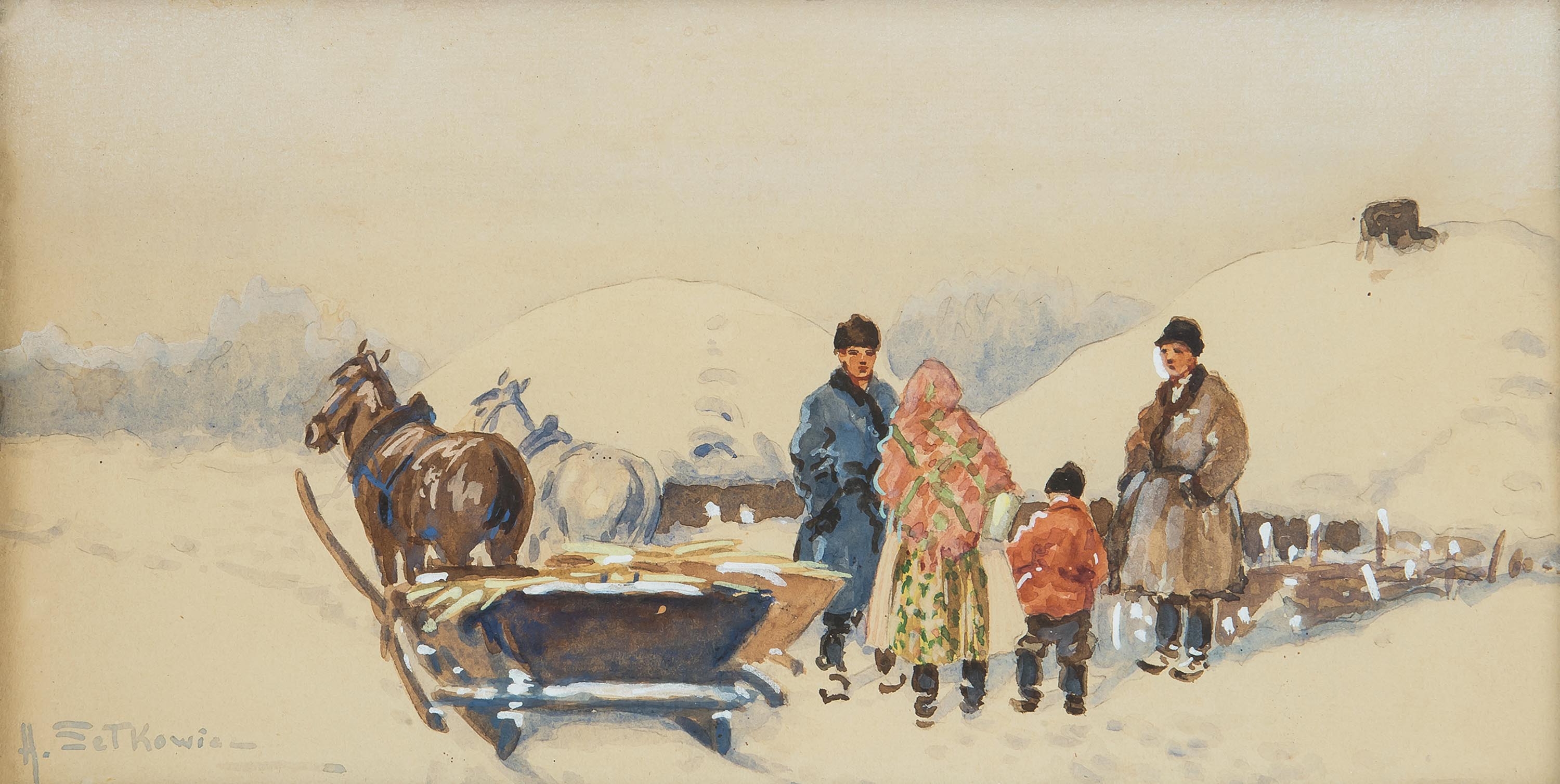 Adam Setkowicz | Przy saniach | MutualArt
