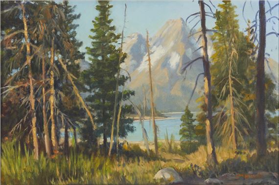 Don Miles | Lake in a forest landscape | MutualArt