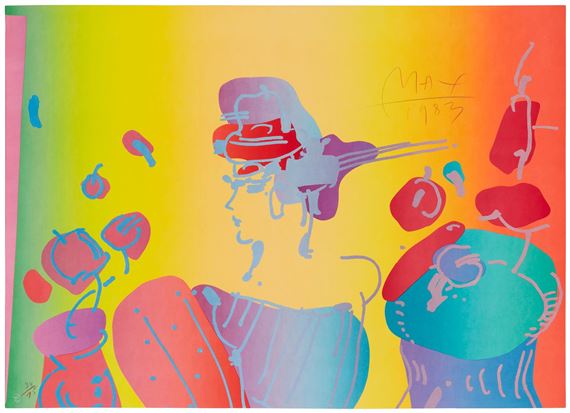 Peter Max | Lady with a hat (1983) | MutualArt