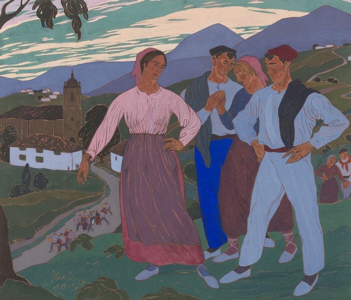 Ramiro Arrue | Dancers in the village | MutualArt