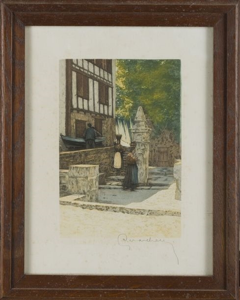 Gustave Marchetti | Women at the fountain | MutualArt