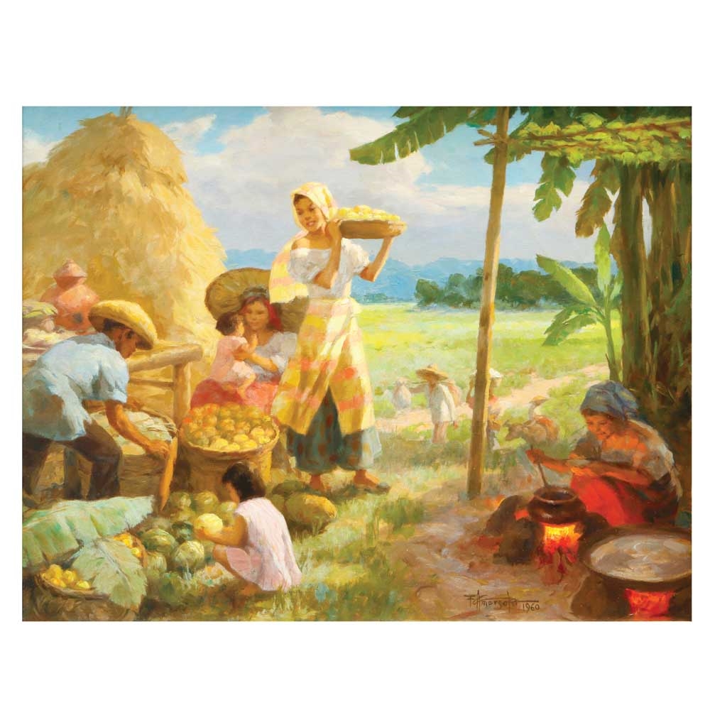 Fernando Amorsolo | Fruit Gatherer (1952) | MutualArt