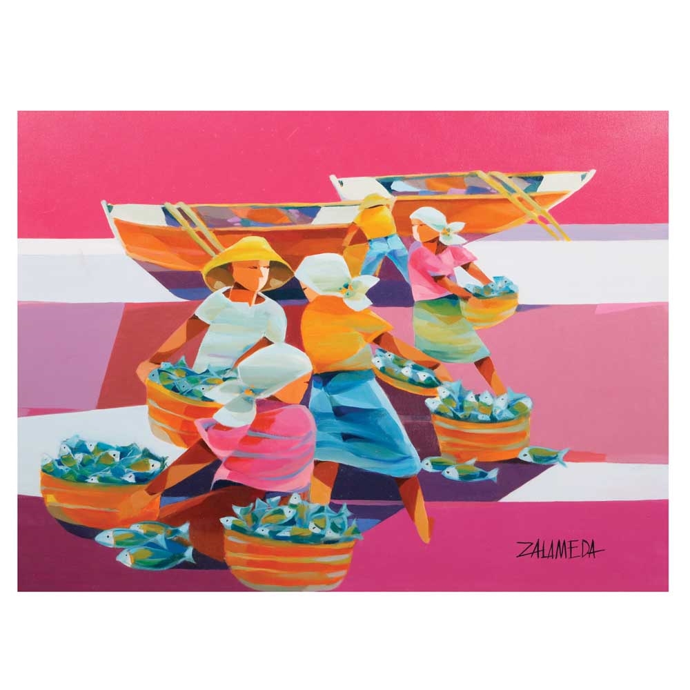 Oscar Zalameda | Fish Vendors | MutualArt