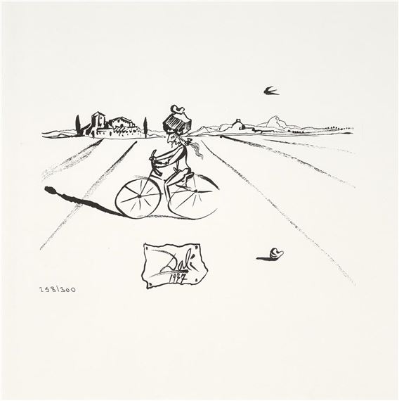 Salvador Dalí | Figure on Bicycle | MutualArt