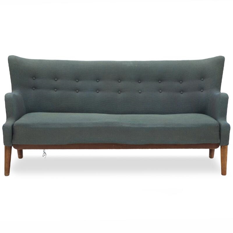 Eva Koppel | Freestanding three seater sofa with stained beech frame ...