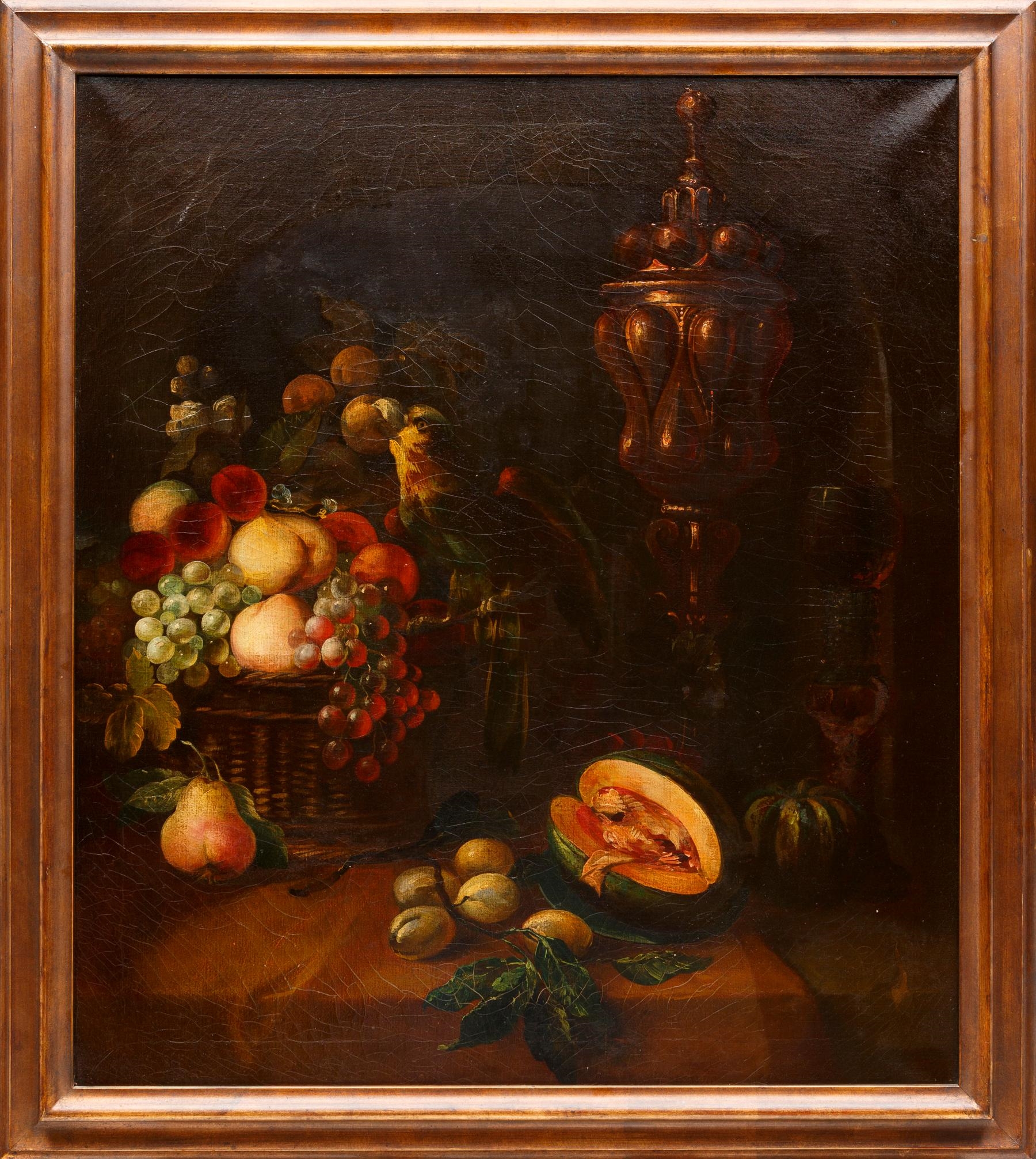 Dutch School, 19th Century | Still Life with Bird and Fruit | MutualArt