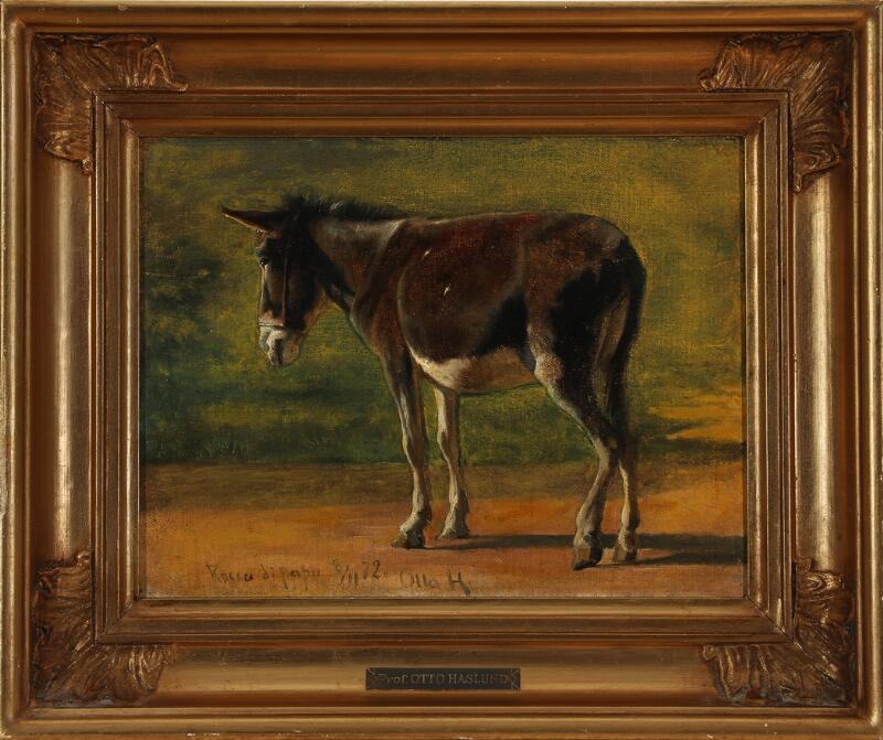 Otto Haslund | A donkey standing in the sunlight (1911) | MutualArt