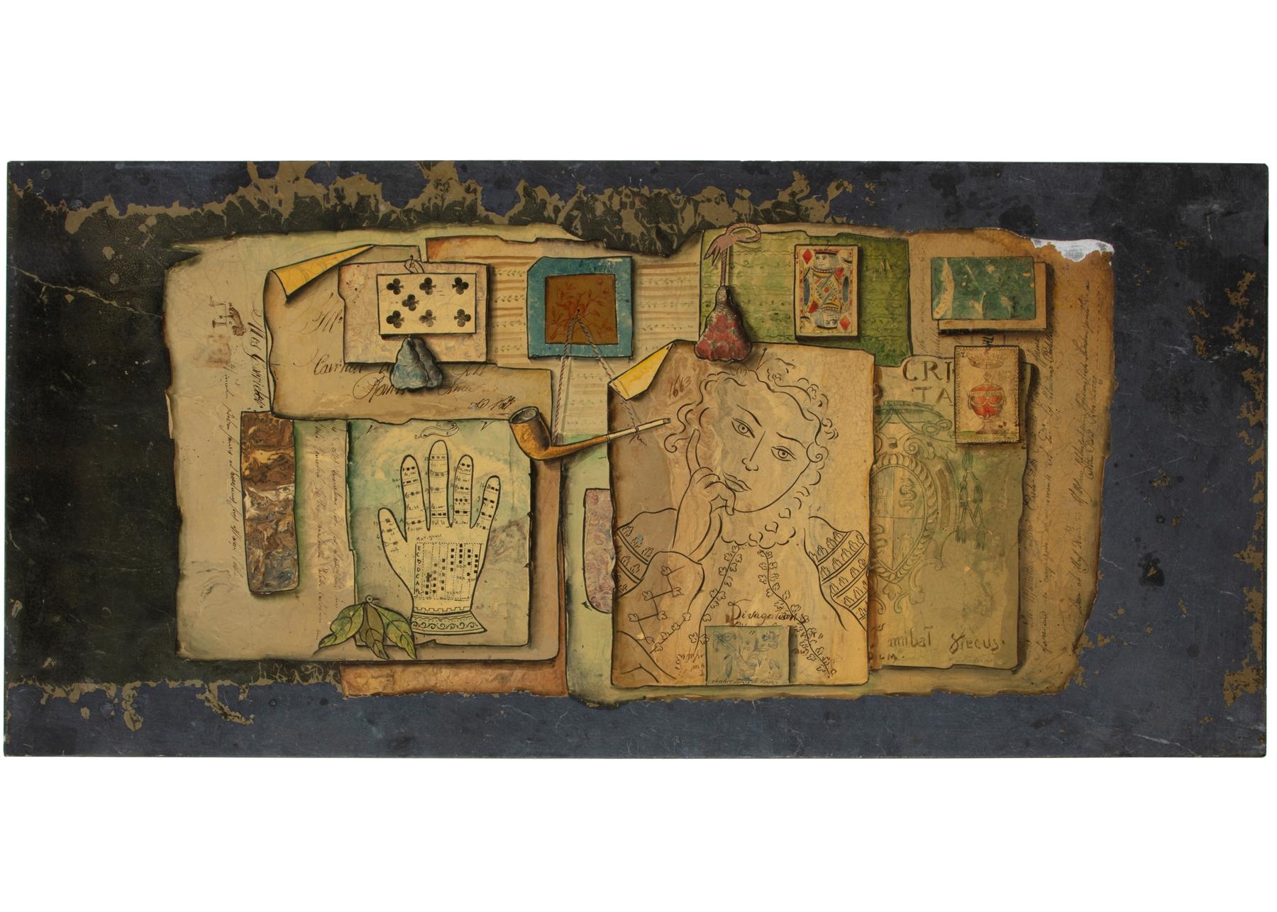 Mario Villa | Mario Villa Painted Stone Table Top | MutualArt