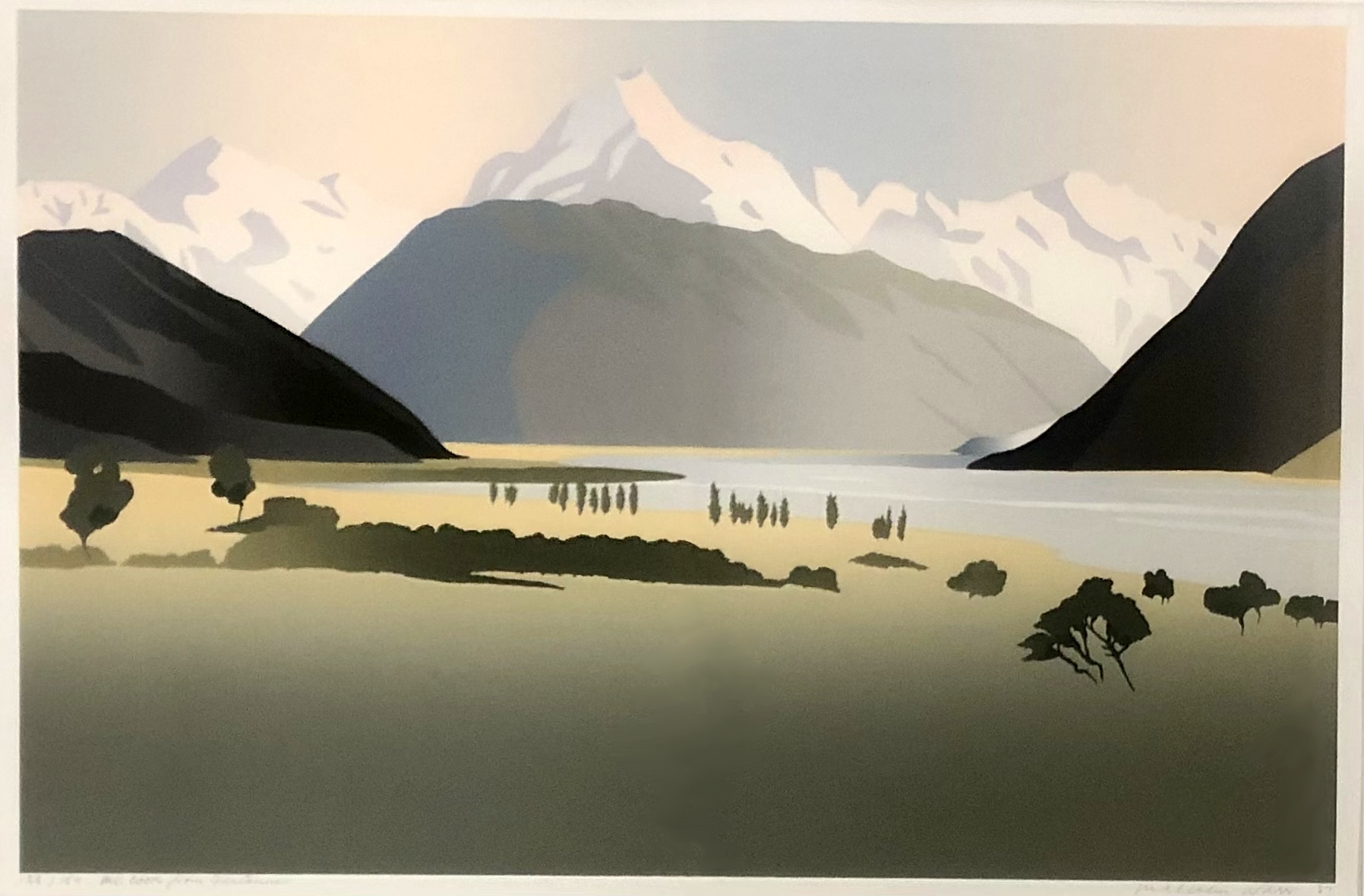 Malcolm Warr | Mt Cook from Glentanner | MutualArt