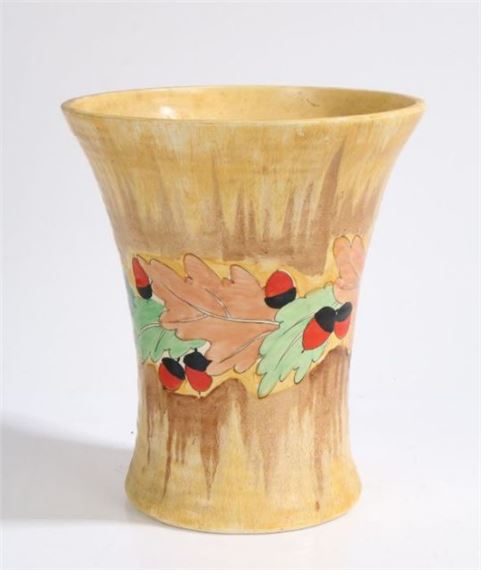 Clarice Cliff | Acorn Bizarre vase | MutualArt