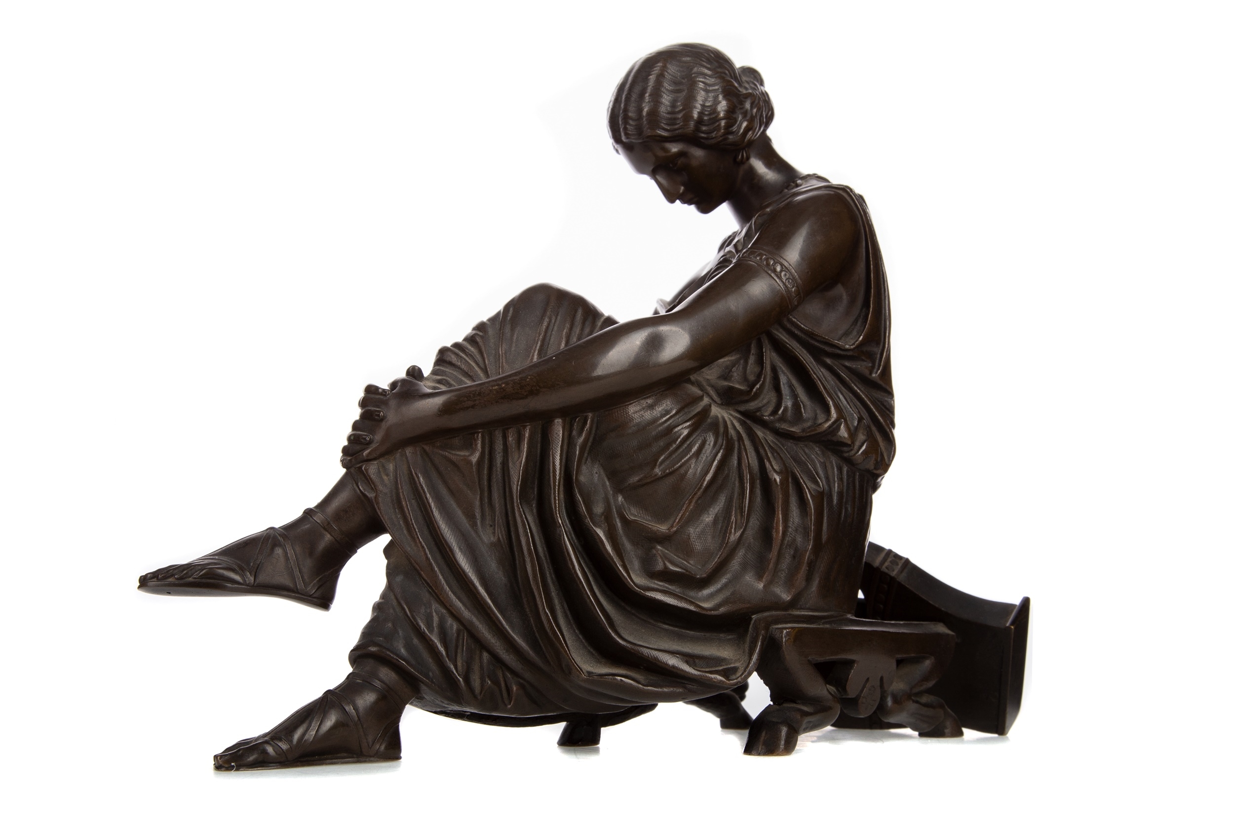 Jean-Jacques Pradier | A 19TH CENTURY FRENCH BRONZE SCULPTURE OF SAPPHO ...