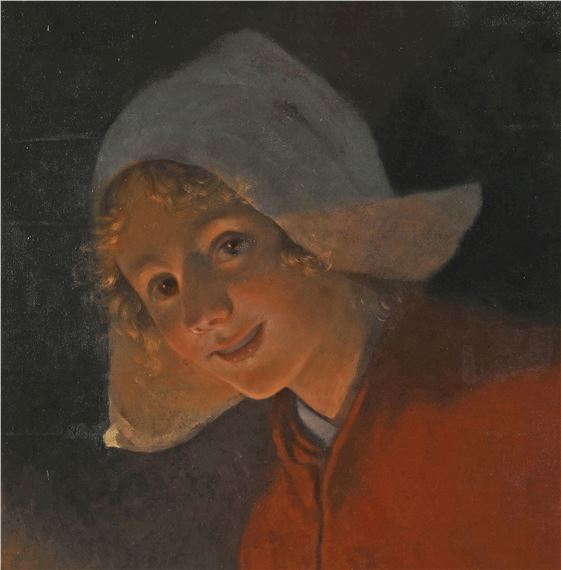 Theodor Grust | Candlelight Reflection (1890) | MutualArt