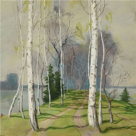 Sergei Kolesnikoff | Landschaft mit Birken (1949) | MutualArt