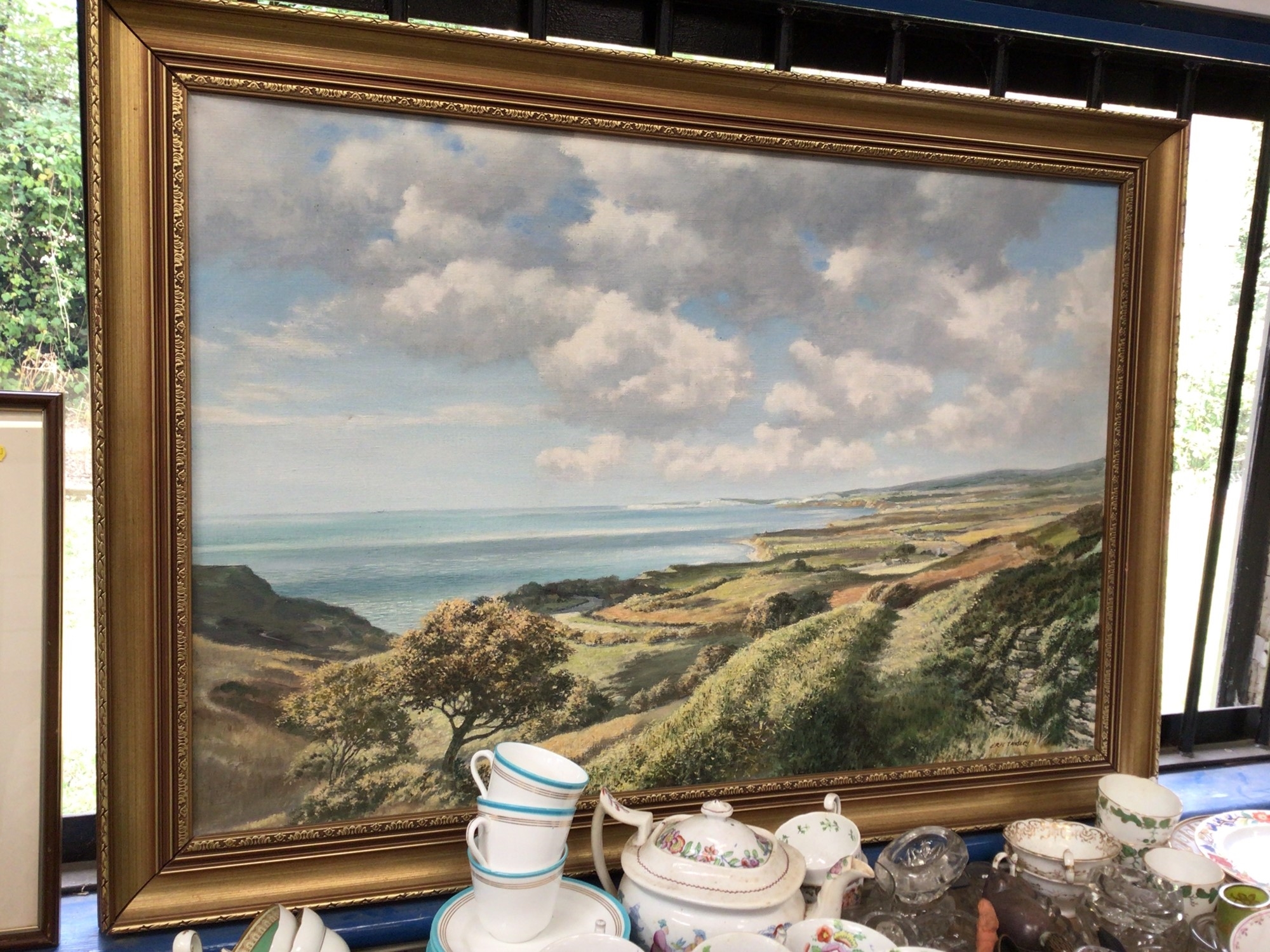 Eric Tansley | Large framed landscape oil painting signed Eric Tansley ...