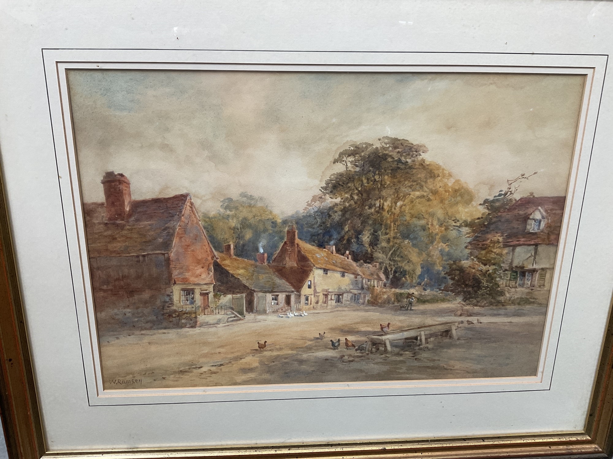 Cyril Ward | - watercolour in glazed gilt frame - country cottage, a ...
