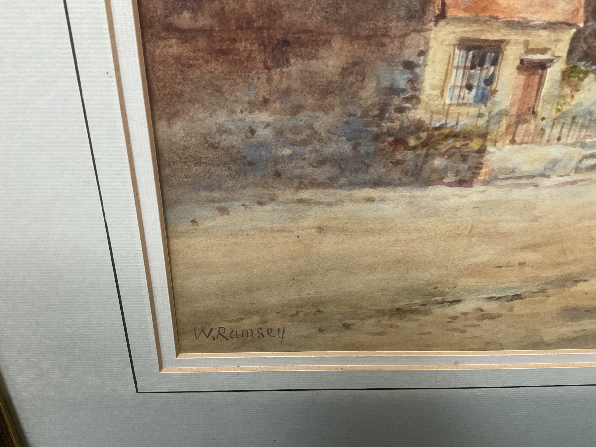 Cyril Ward | - watercolour in glazed gilt frame - country cottage, a ...