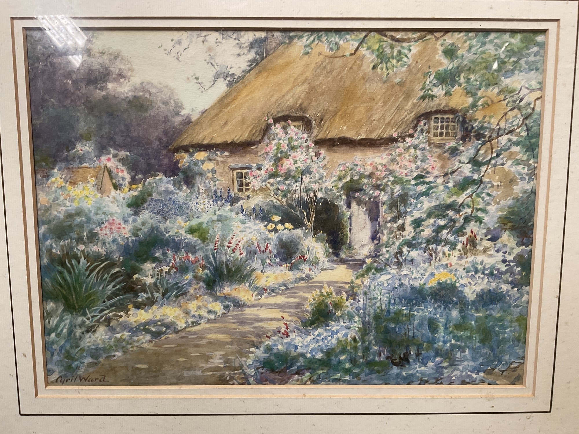 Cyril Ward | - watercolour in glazed gilt frame - country cottage, a ...