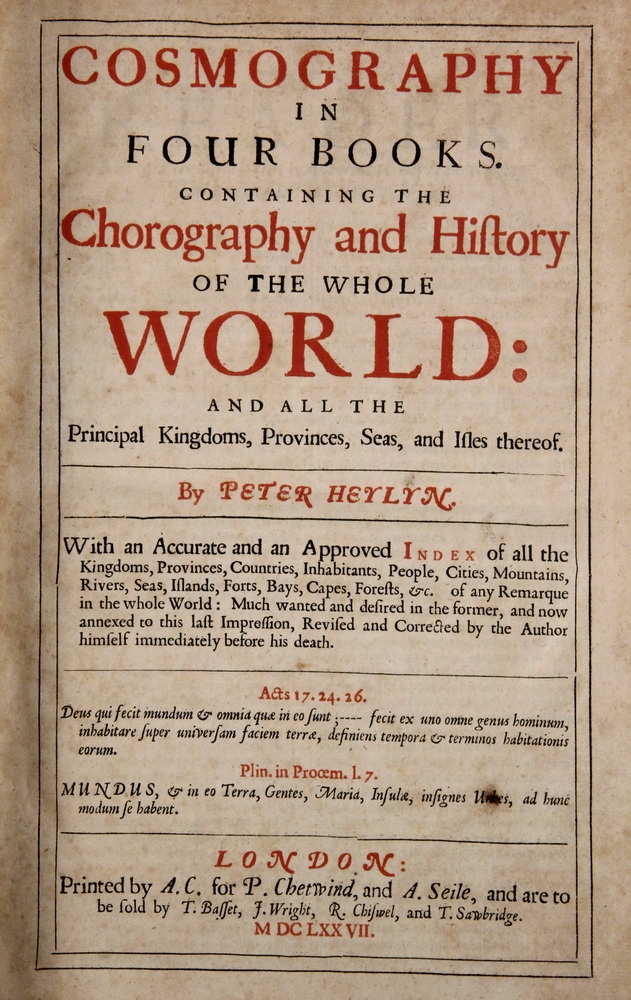 Unknown | RARE 17TH C GEOGRAPHY BOOK - Peter Heylen; Cosmography (17 ...
