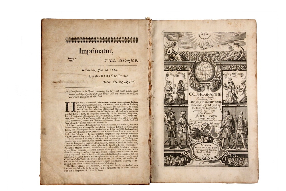Unknown | RARE 17TH C GEOGRAPHY BOOK - Peter Heylen; Cosmography (17 ...