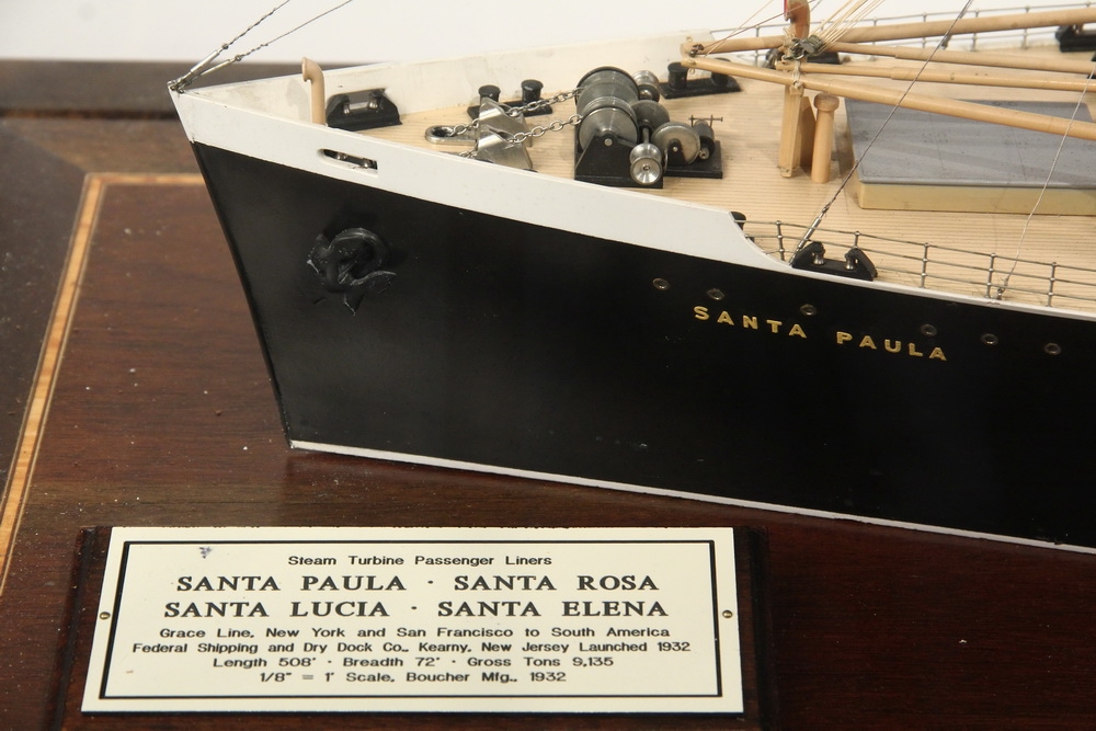 Santa Rosa | CASED SHIP MODEL - Builder's Waterline Model (1932 ...