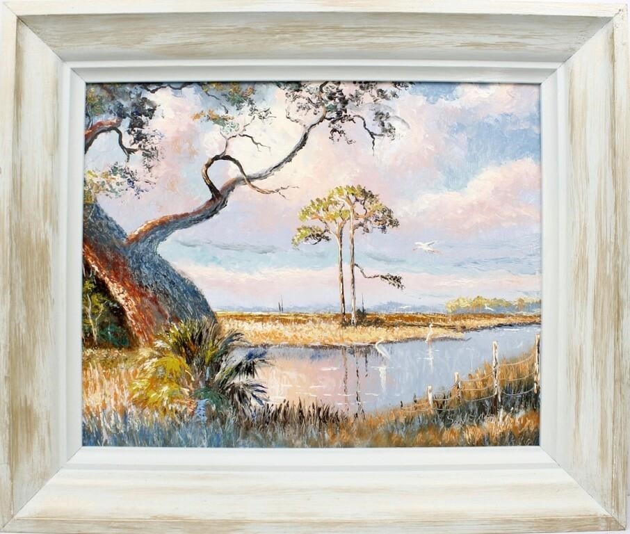 Samuel Newton | SAM NEWTON FLORIDA HIGHWAYMEN PASTEL CLOUDS | MutualArt