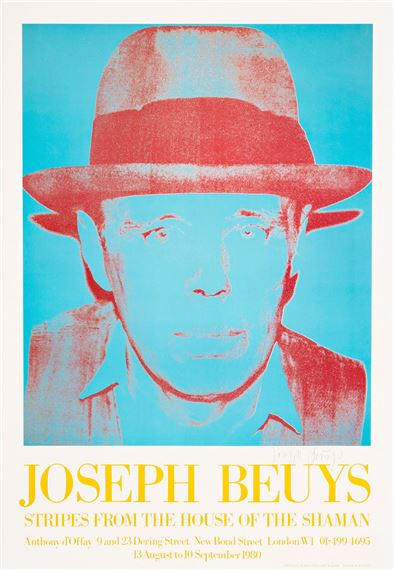 Joseph Beuys | Exhibition poster, Stripes from the House of Shaman ...