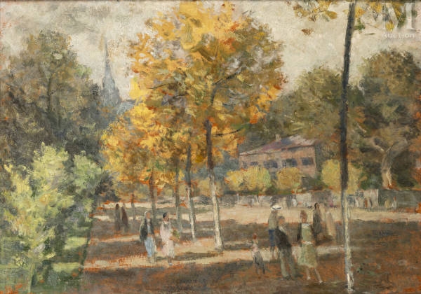 Alexander Vasilievich Shevchenko | Promenade dans l'allée du parc ...