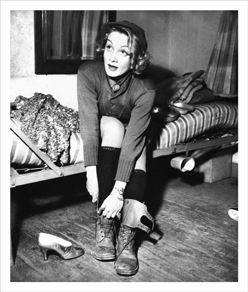 George Silk | Actress Marlene Dietrich prepares to sing at the United ...