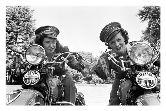 Sam Shere | A mother and daughter on matching motorcycles (1947 ...