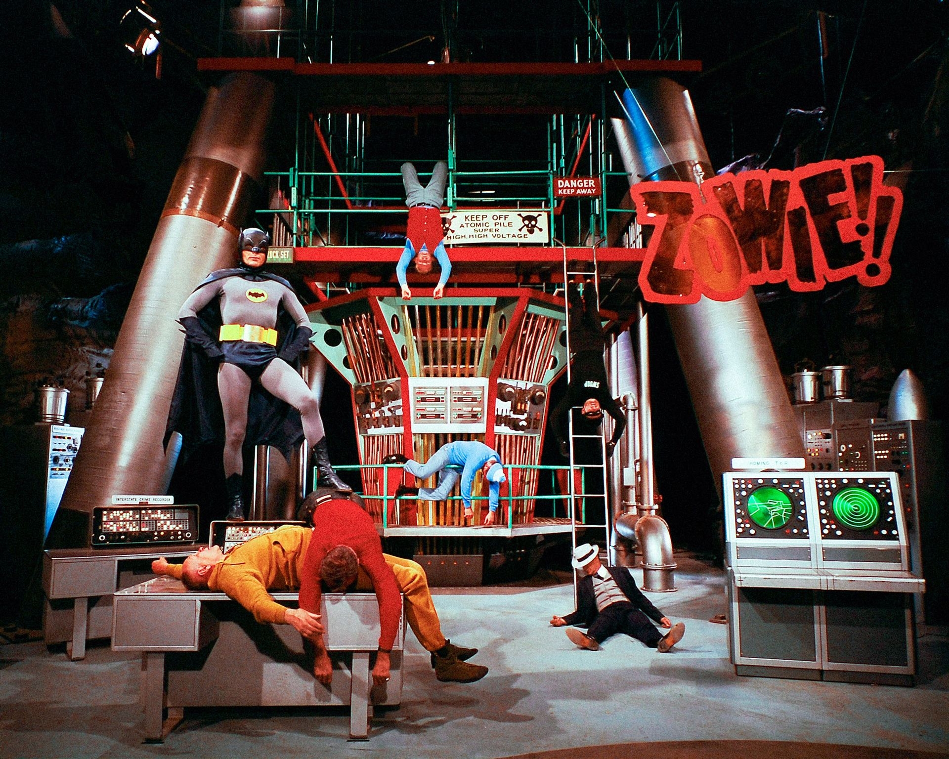 Yale Joel | The Batman TV studio with actor Adam West as Batman (1966 ...