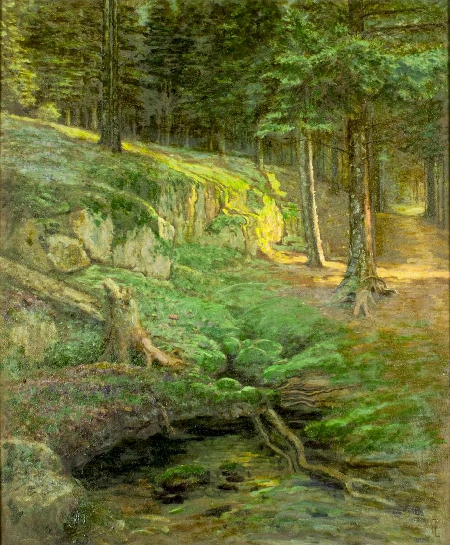 Fritz Franz Engel | Landscape - Sunlit Path | MutualArt