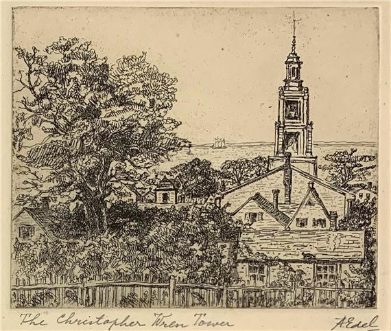 Albert Edel | The Christopher Wren Tower | MutualArt